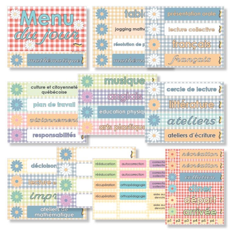 Menu du jour pour le primaire – L'Indispensable