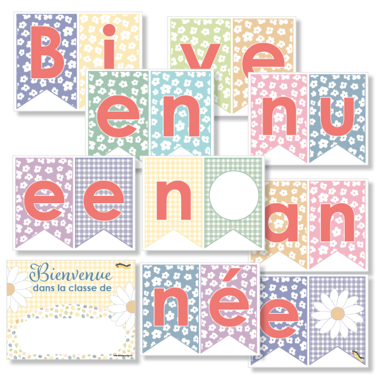 Bannière de bienvenue – Couleurs pastel – L'Indispensable